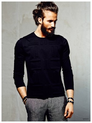 Finn Brock Rocks Chic Men's Hair Updos for QVEST Shoot – The Fashionisto