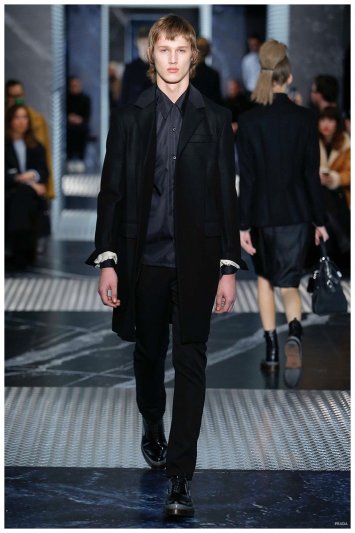 Prada Fall/Winter 2015 Menswear Collection: Black Minimalism – The ...