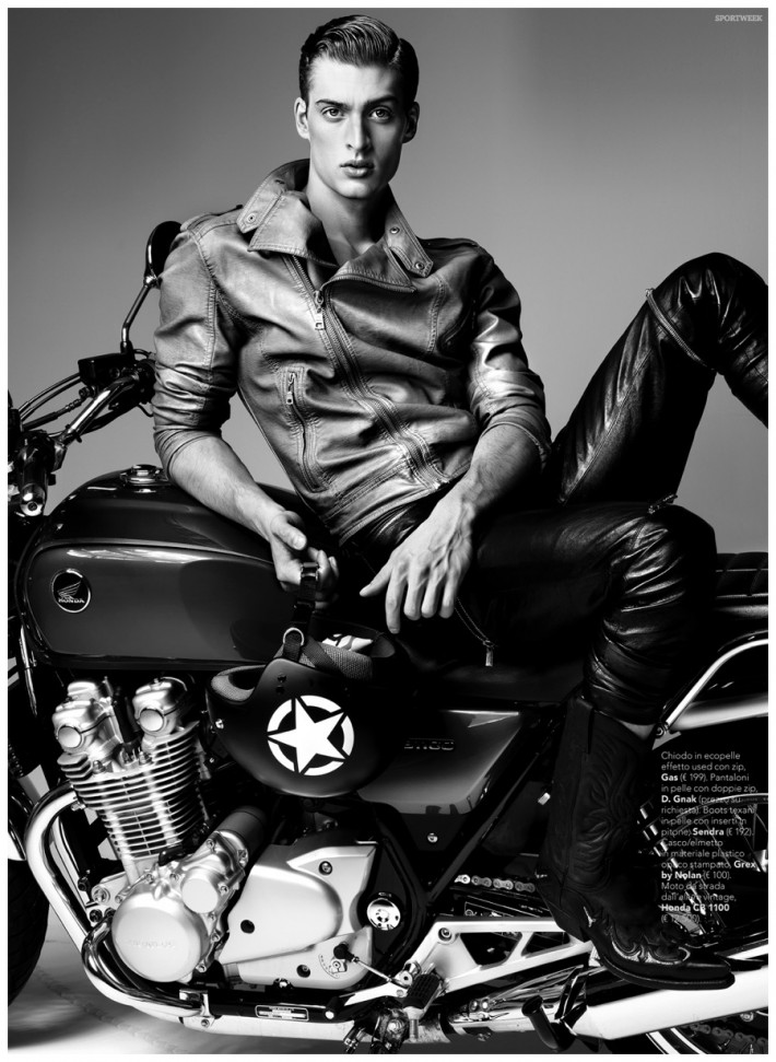 Vincenzo Amato Models Moto Styles for Sportweek Fashion Shoot – The ...