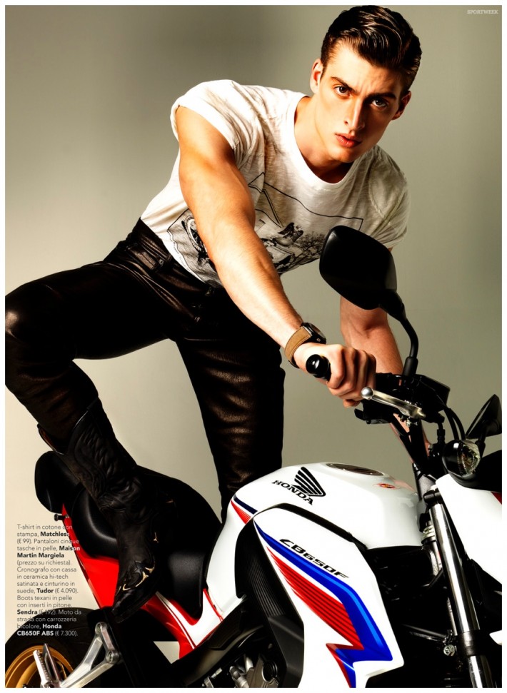 Vincenzo Amato Models Moto Styles for Sportweek Fashion Shoot – The ...