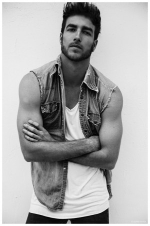 Alberto Rubio Sports Denim for Shoot by Alvaro Gracia – The Fashionisto