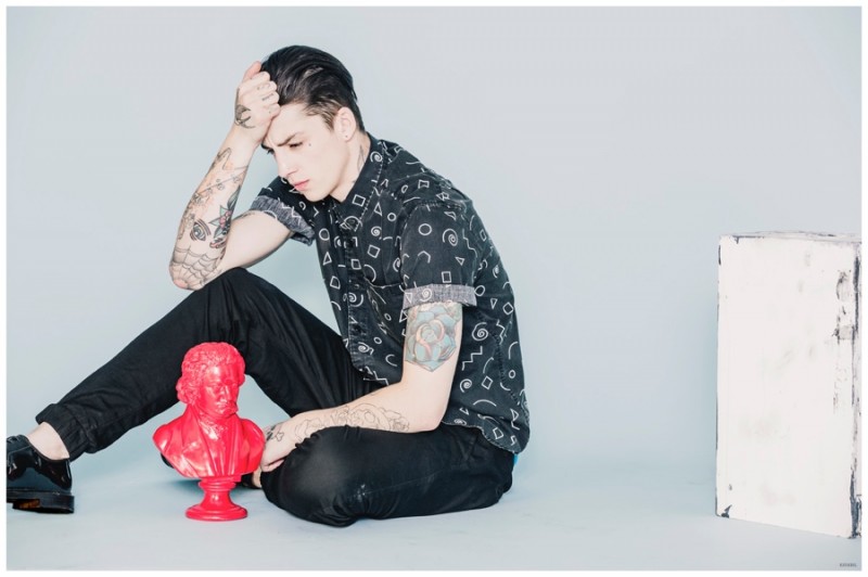 Ash Stymest Models Casual Fashions for Ezekiel Spring 2015 Collection ...