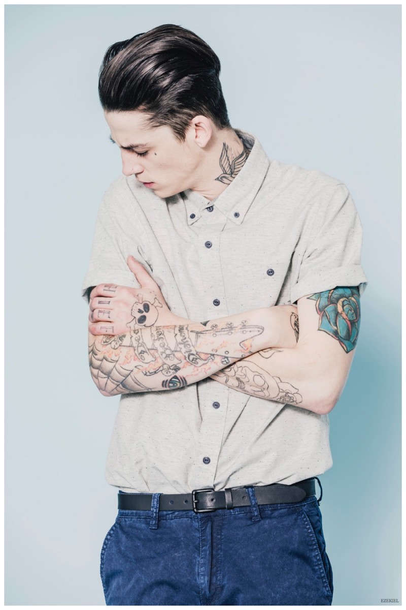 Ash Stymest Models Casual Fashions for Ezekiel Spring 2015 Collection ...