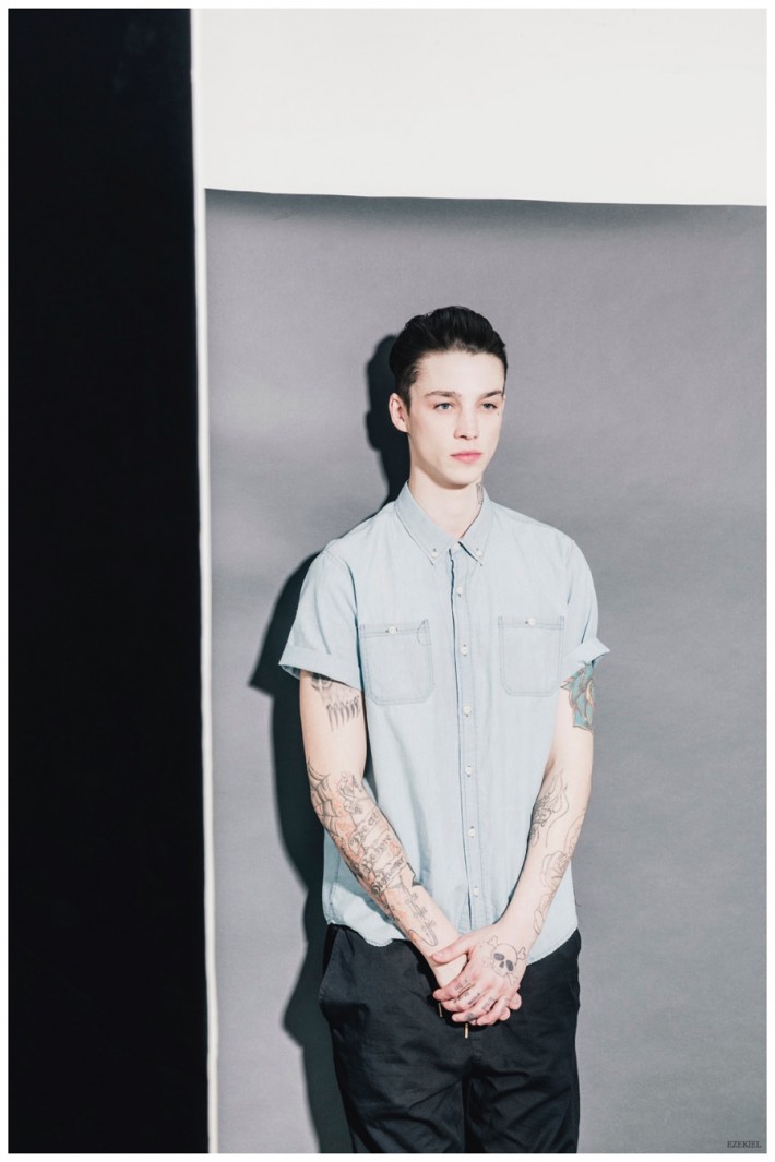 Ash Stymest Models Casual Fashions for Ezekiel Spring 2015 Collection ...
