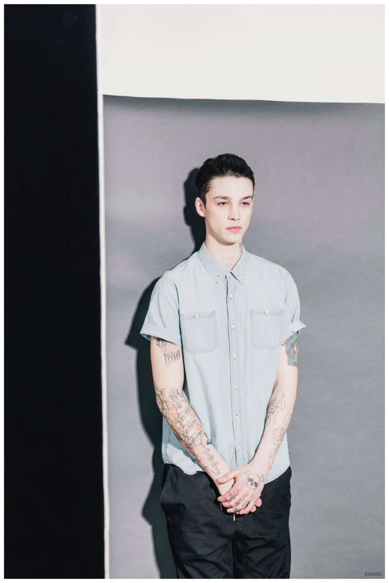 Ash Stymest Models Casual Fashions for Ezekiel Spring 2015 Collection ...