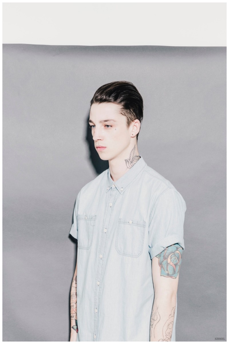 Ash Stymest Models Casual Fashions for Ezekiel Spring 2015 Collection ...