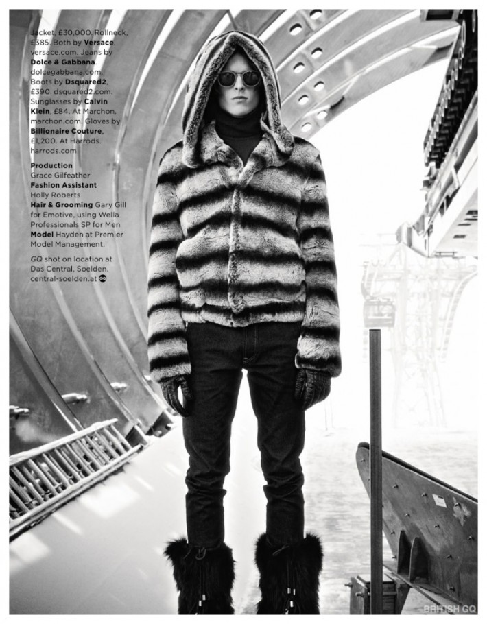 Hayden Kyte Models Fur Fashions for British GQ Editorial Shoot – The ...