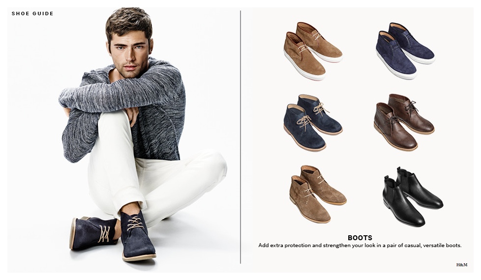 Sean O’Pry Stars in H&M Men’s Shoe Guide – The Fashionisto
