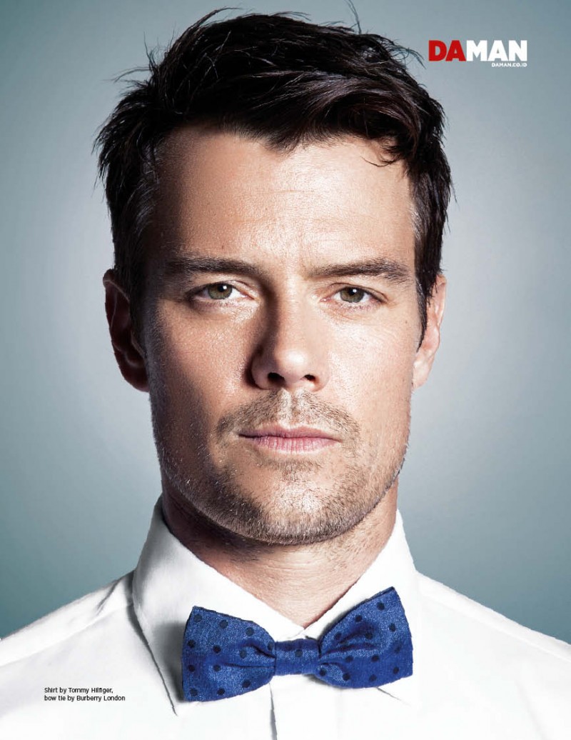 Josh Duhamel Sports Leather Biker Jacket for Da Man February/March 2015 ...