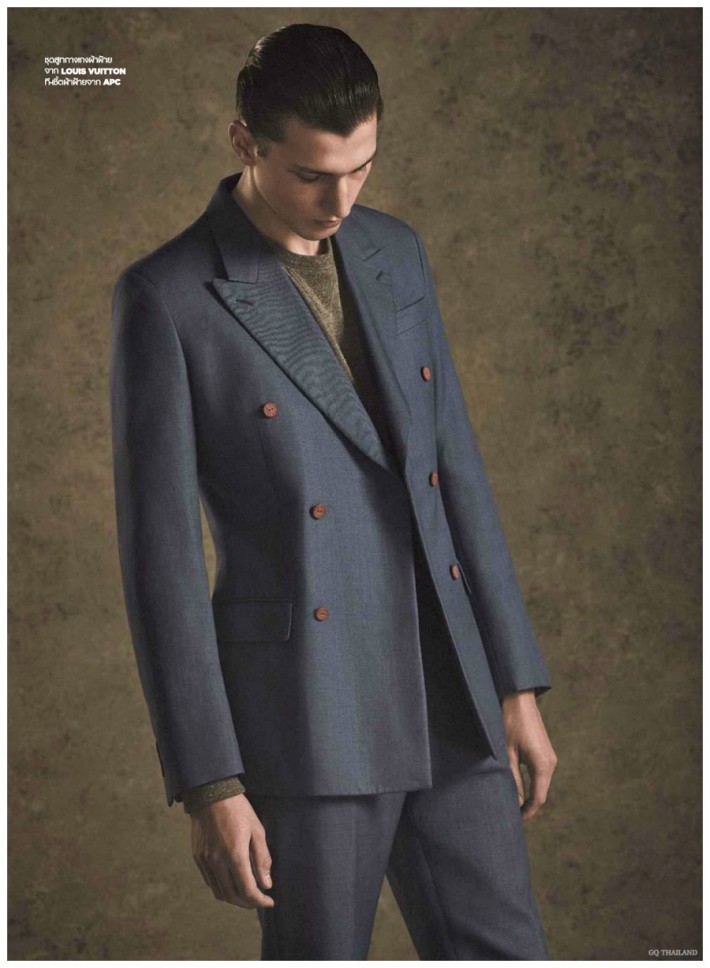 Spring Colored Men’s Suiting in Focus for GQ Thailand Fashion Editorial ...