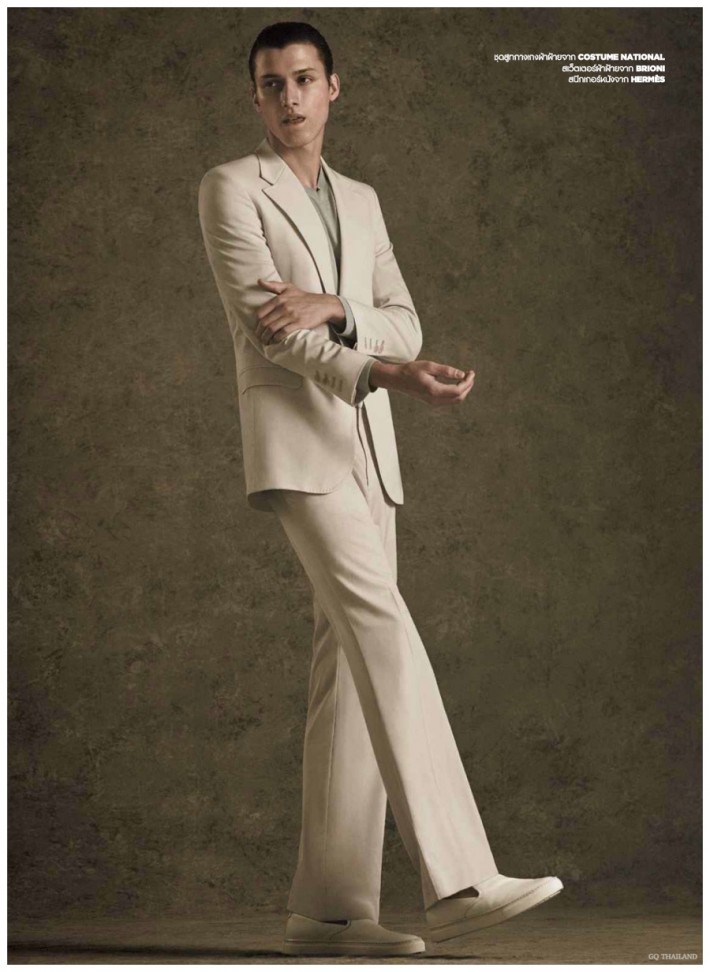 Spring Colored Men’s Suiting in Focus for GQ Thailand Fashion Editorial ...