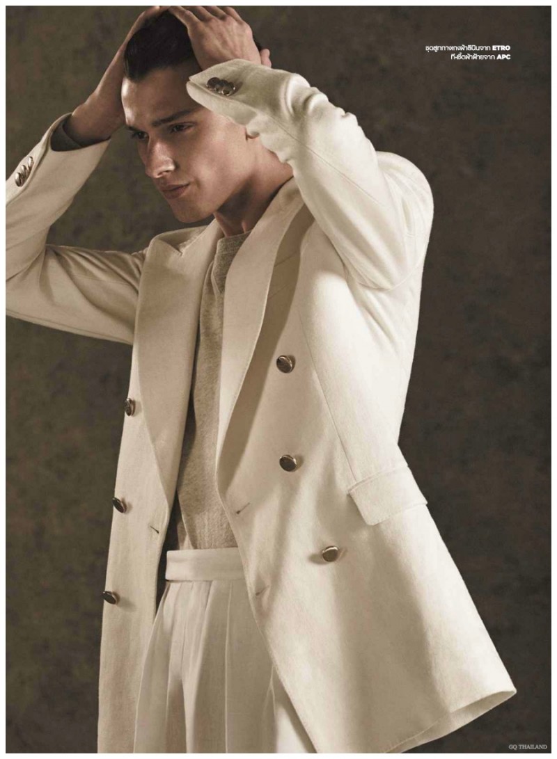 Spring Colored Men’s Suiting in Focus for GQ Thailand Fashion Editorial ...