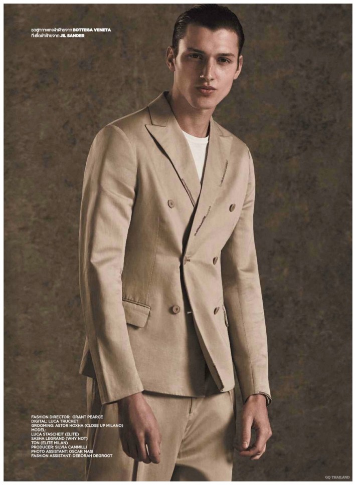 Spring Colored Men’s Suiting in Focus for GQ Thailand Fashion Editorial ...