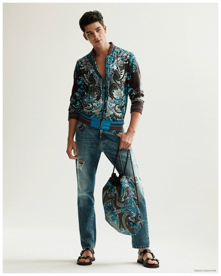 Versace Collection Embraces Elegant Tailoring with Splashy Prints for ...