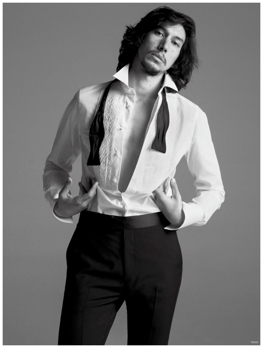 Adam Driver Dons Tuxedo for VMAN Spring/Summer 2015 Cover Photo Shoot ...