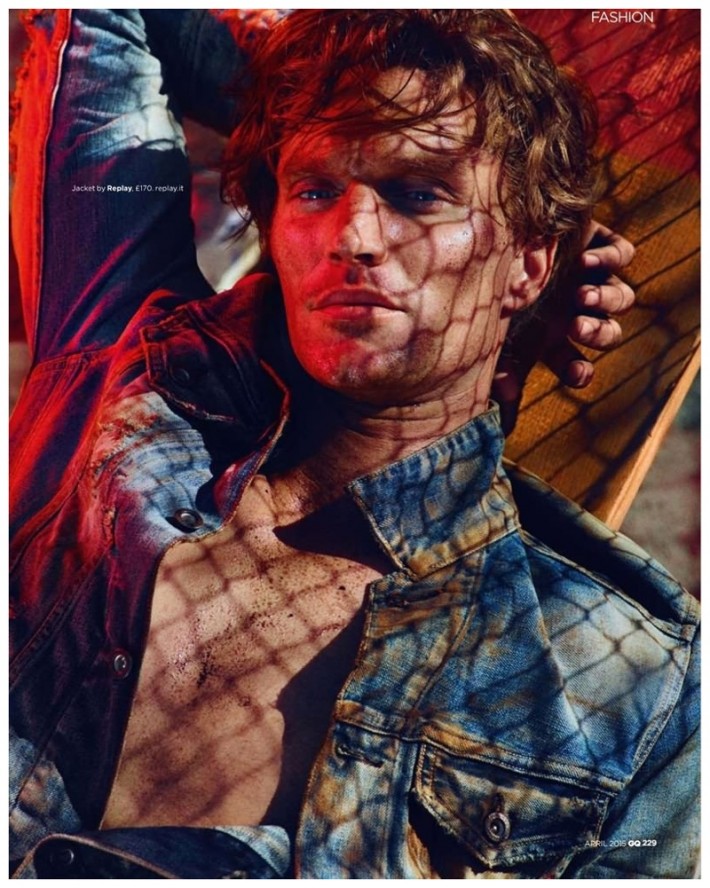 Shaun DeWet Models Spring Men's Denim for L'Officiel Hommes + British GQ