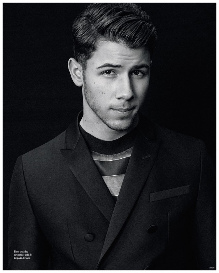 Nick Jonas Sports Casual + Tailored Styles for Icon 2015 Photo Shoot