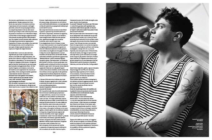 Xavier Dolan Covers L’Officiel Hommes Italia Spring/Summer 2015 Issue ...