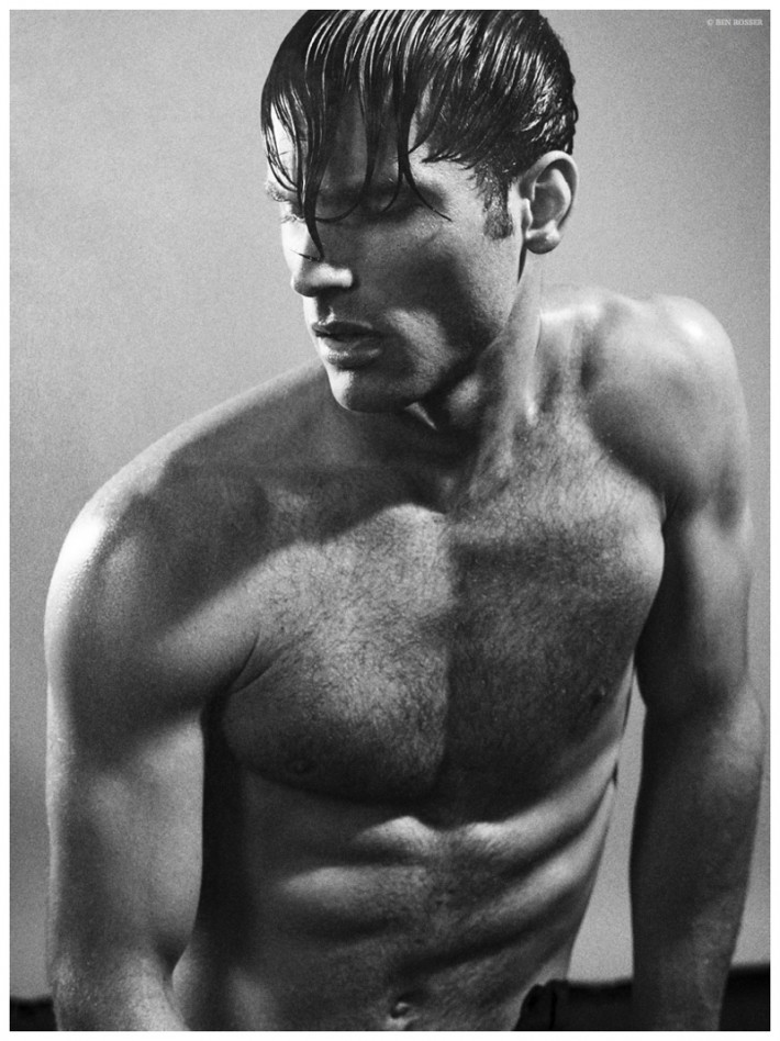 Unwind: Samuel Trepanier Rocks Wet Men's Hairstyles