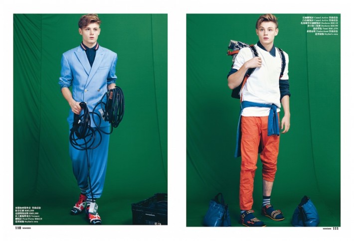 Harry Bullen Plays on Set for Cheeky New Icon Shoot – The Fashionisto