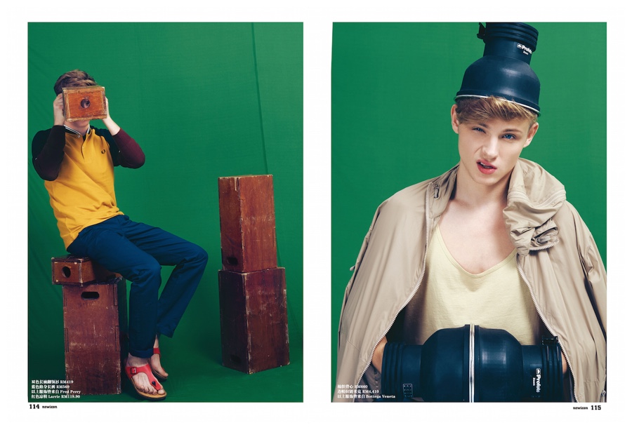 Harry Bullen Plays on Set for Cheeky New Icon Shoot – The Fashionisto