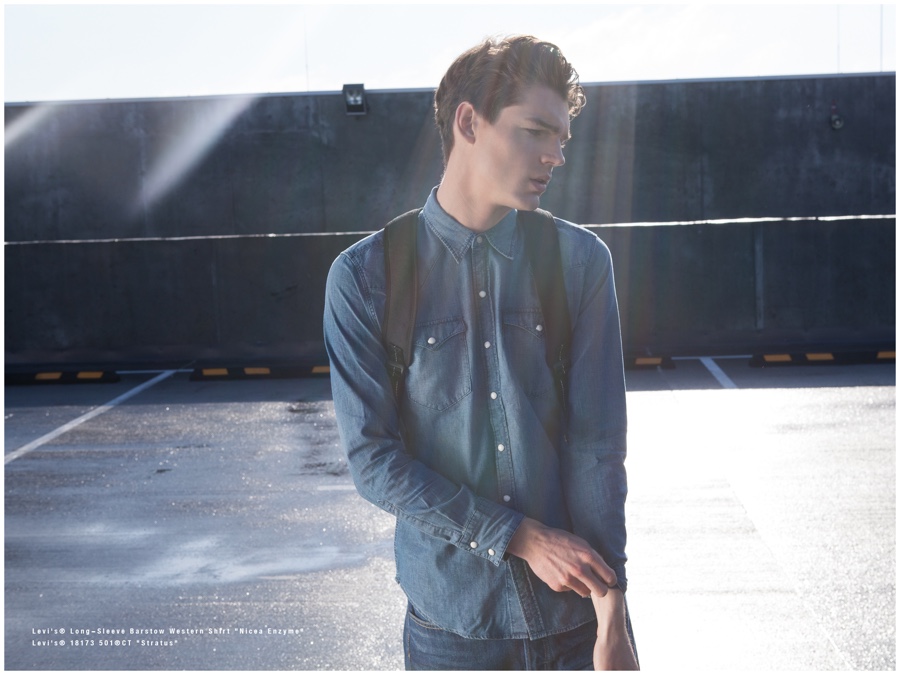 Maks Behr Models Classic Levi’s Denim Styles – The Fashionisto