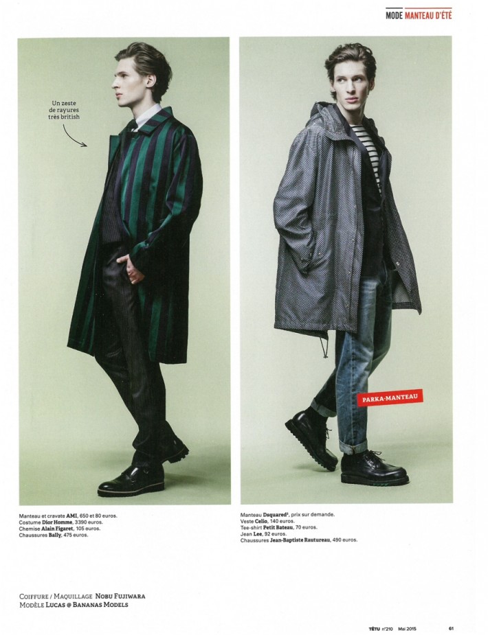 Lucas Mikulski Models Designer Men's Coats for Tetu Editorial – The ...
