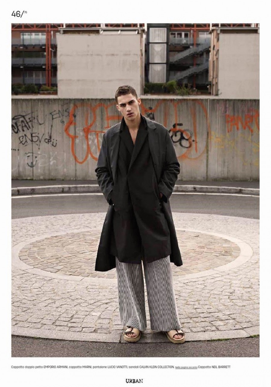Alessio Pozzi Models Relaxed Menswear Styles for Urban Cover Shoot ...