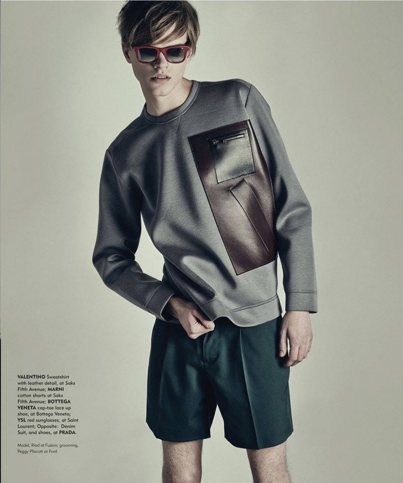 Reid Rohling Models Denim + Blue Fashions for Chicago Tribune Shoot ...
