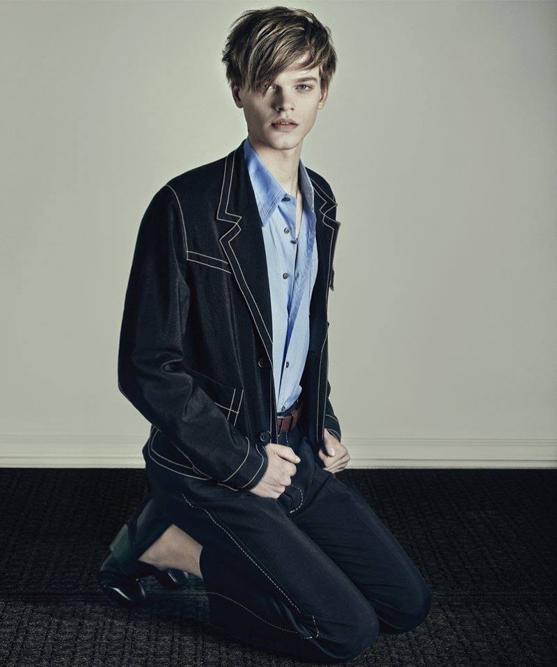Reid Rohling Models Denim + Blue Fashions for Chicago Tribune Shoot ...