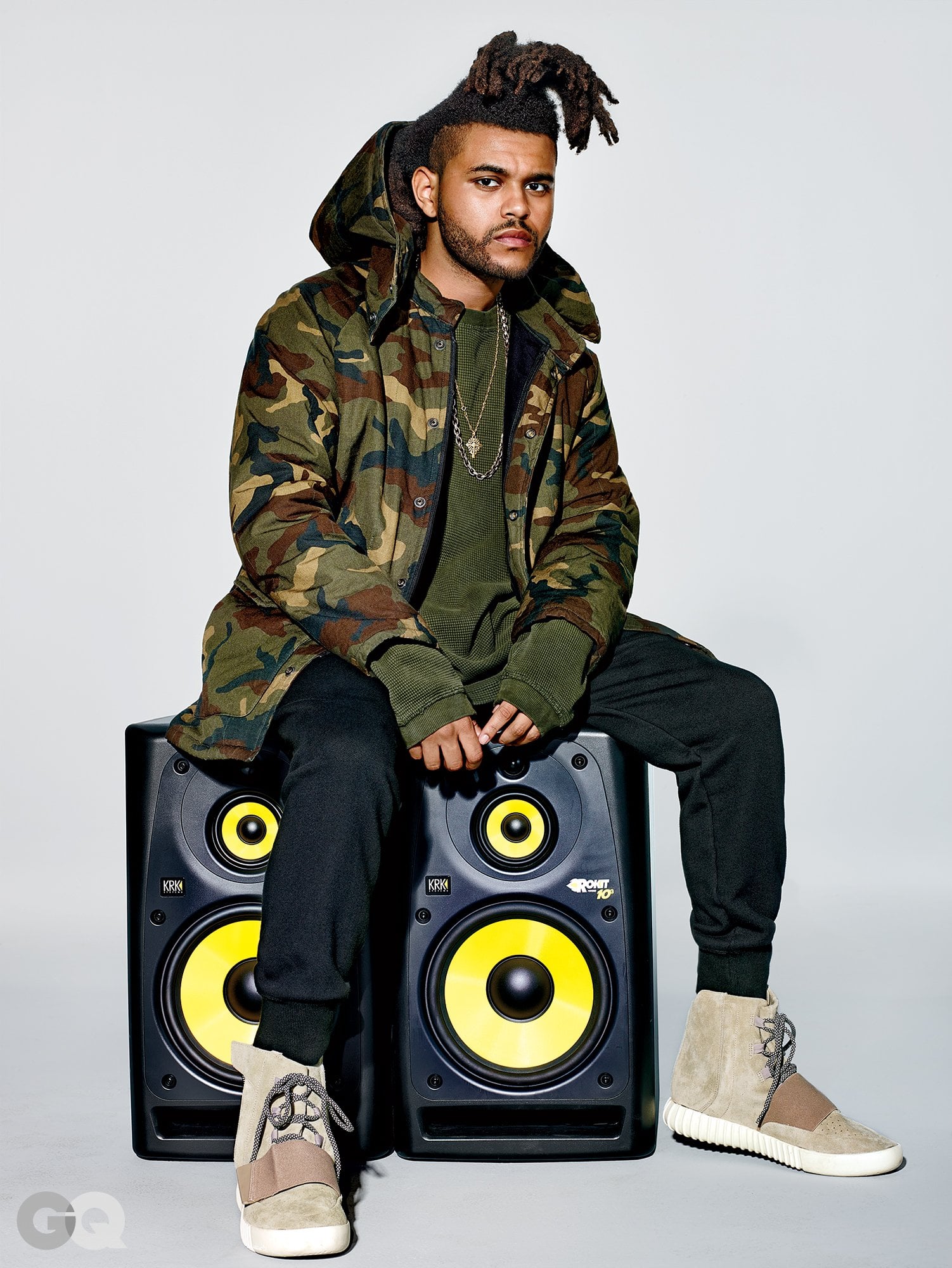 The Weeknd Rocks Kanye West Adidas Yeezy Season 1 Collection for GQ ...