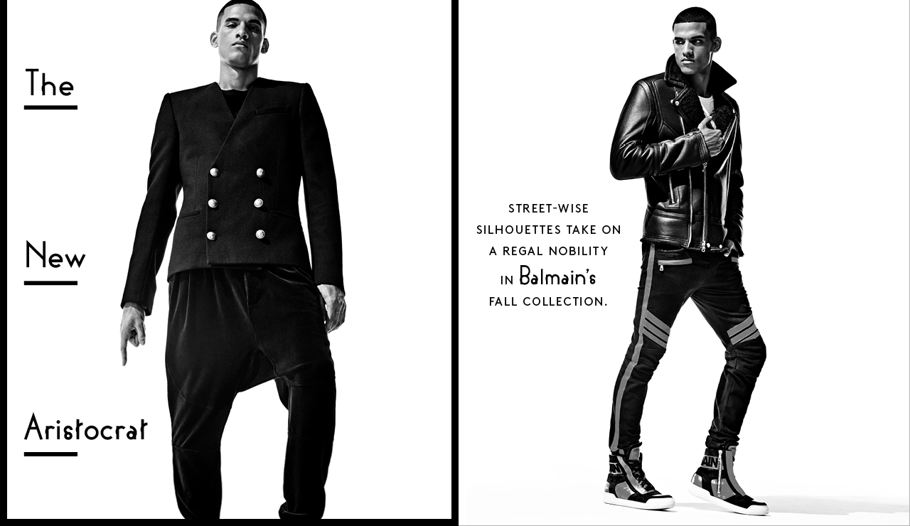 Balmain Fall/Winter 2015 Menswear Collection Barneys Look Book