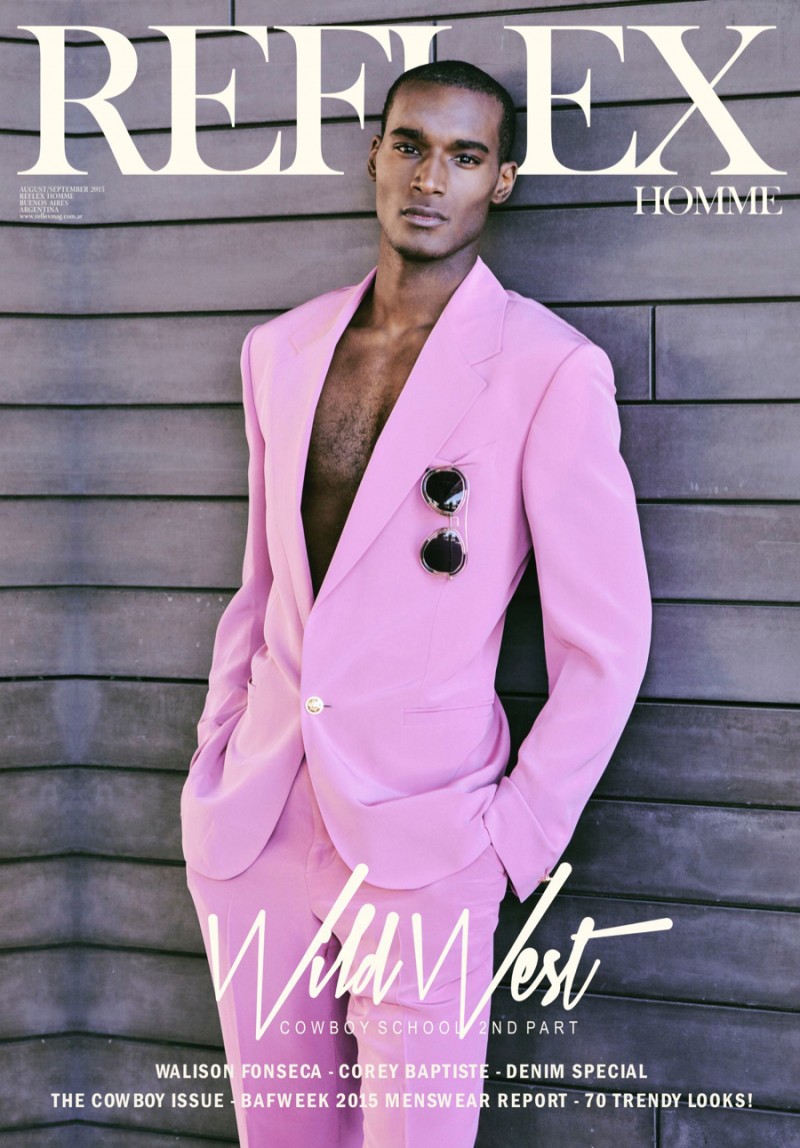Corey Baptiste Models Colorful Styles for Reflex Homme Cover Shoot ...
