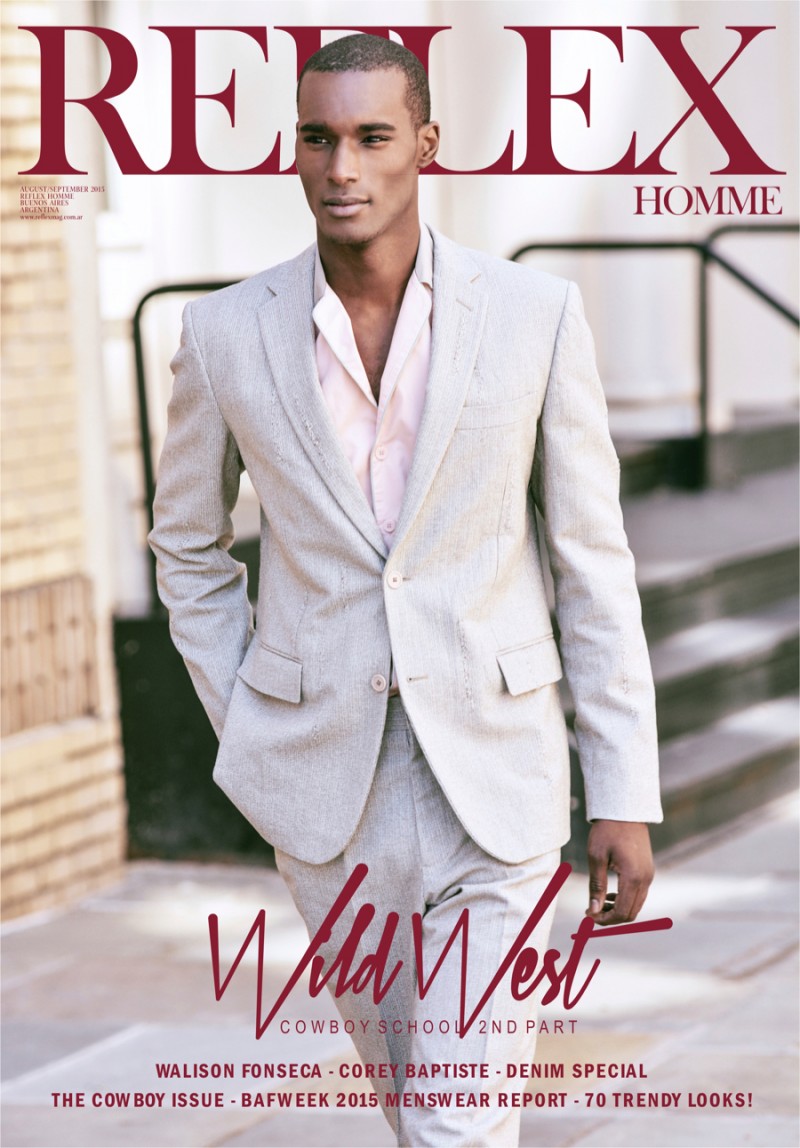 Corey Baptiste Models Colorful Styles for Reflex Homme Cover Shoot ...