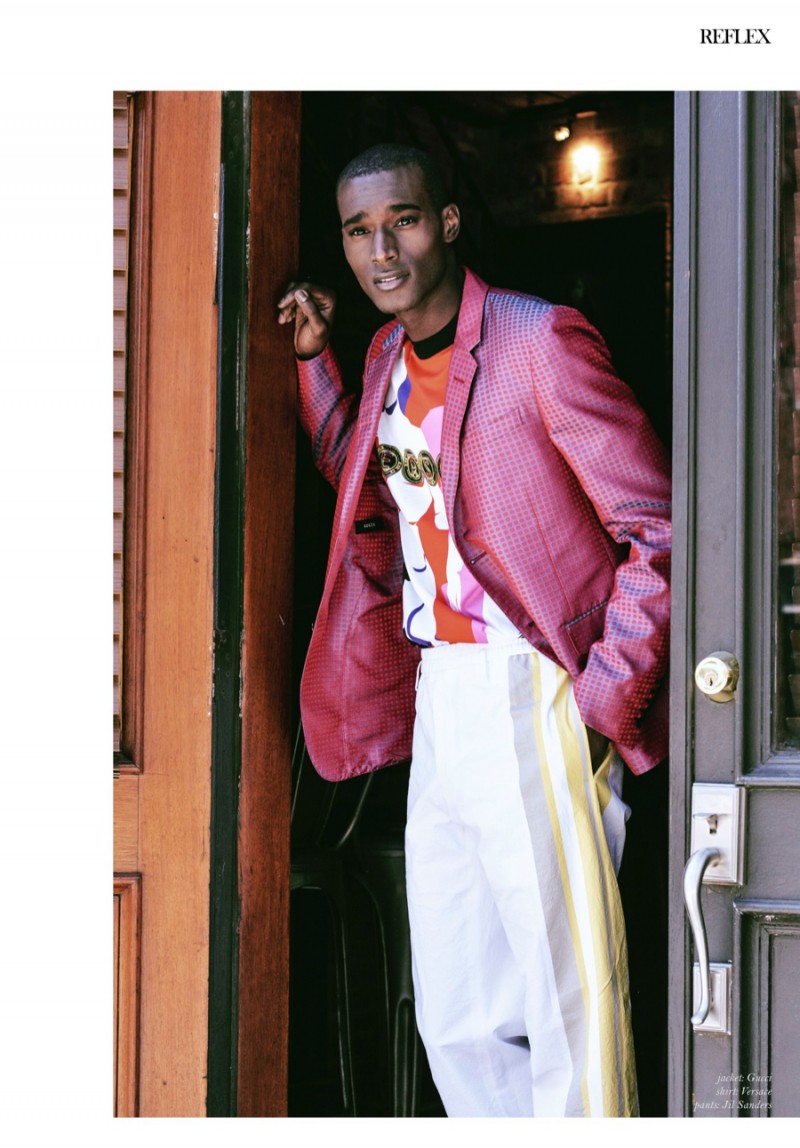 Corey Baptiste Models Colorful Styles for Reflex Homme Cover Shoot ...