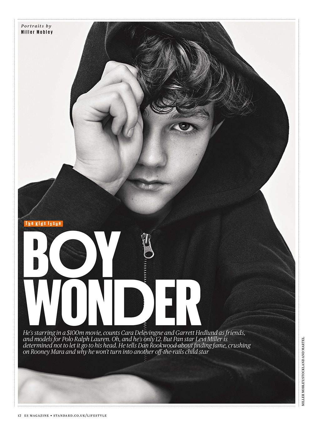 ‘Pan’ Actor Levi Miller Poses for Evening Standard Shoot – The Fashionisto