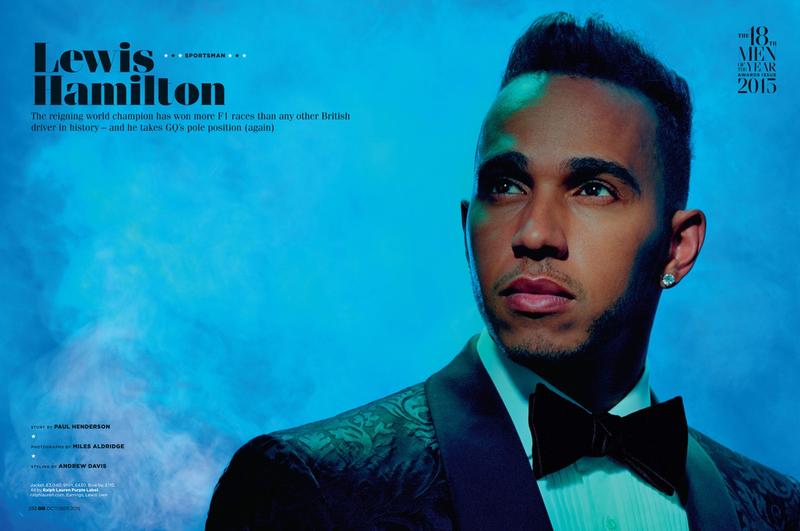 Lewis Hamilton Covers October 2015 British GQ – The Fashionisto