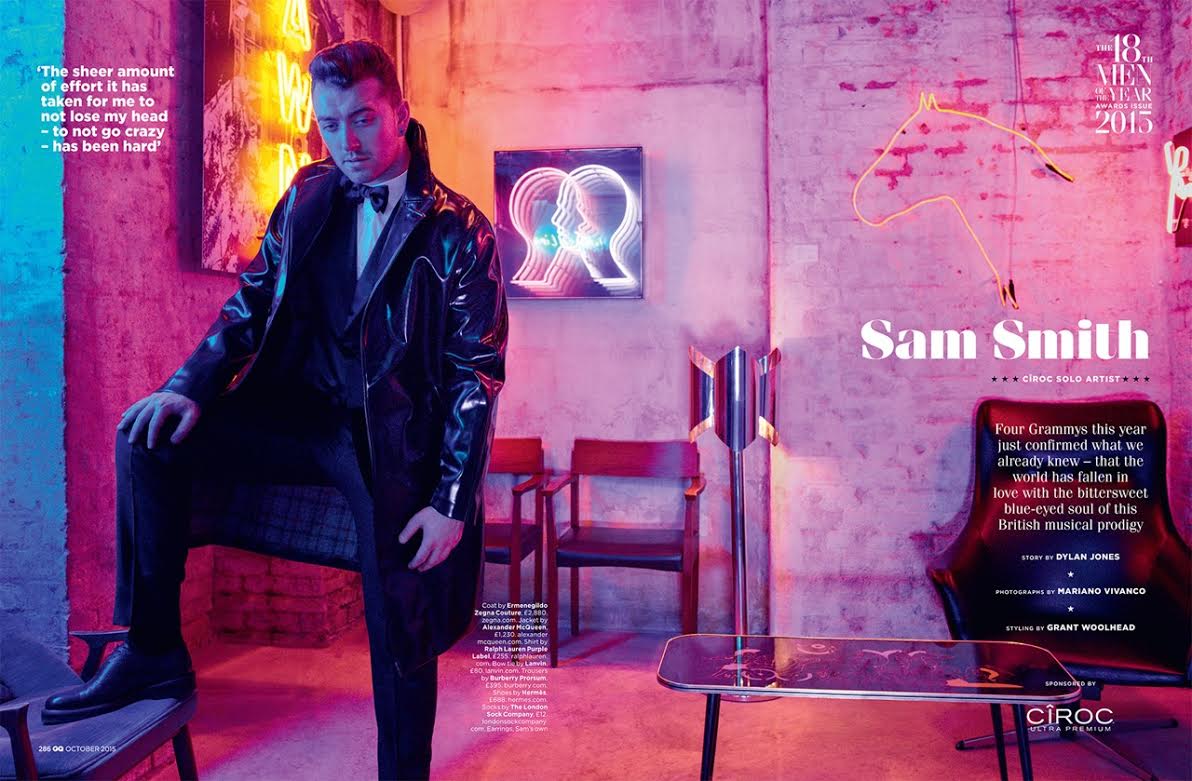 Sam Smith British GQ October 2015 Photo Shoot