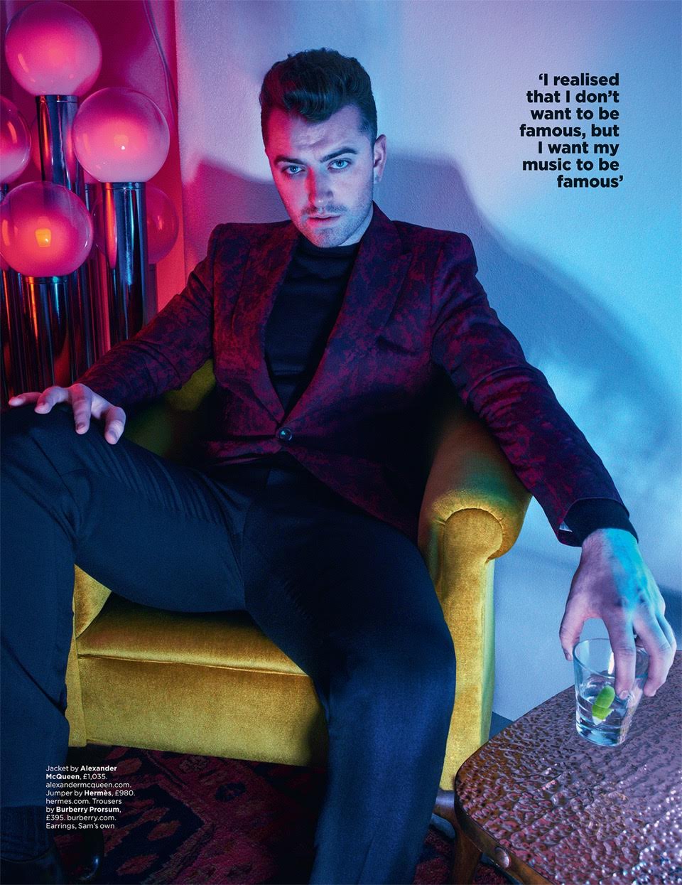 Sam Smith British GQ October 2015 Photo Shoot