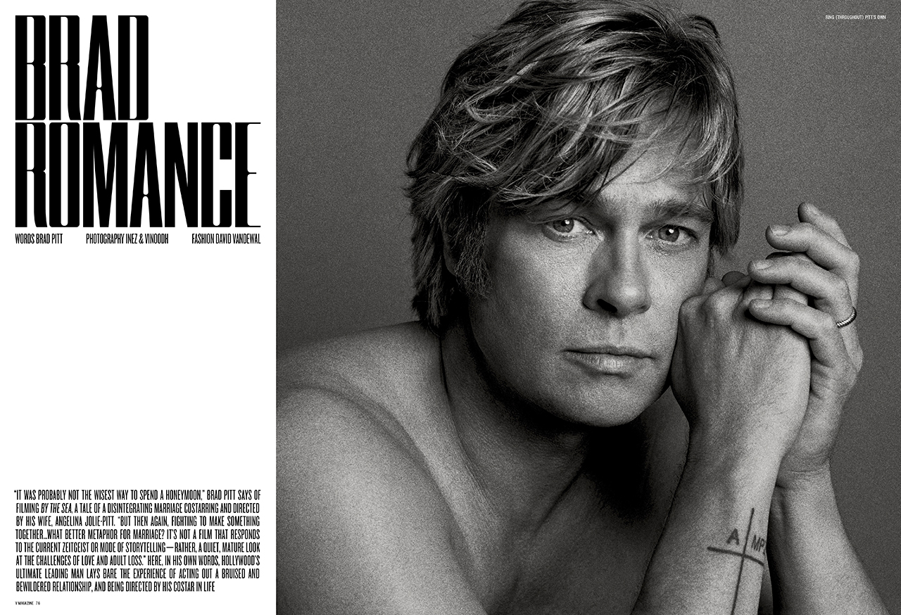 Brad Pitt 2015 V Magazine Photo Shoot