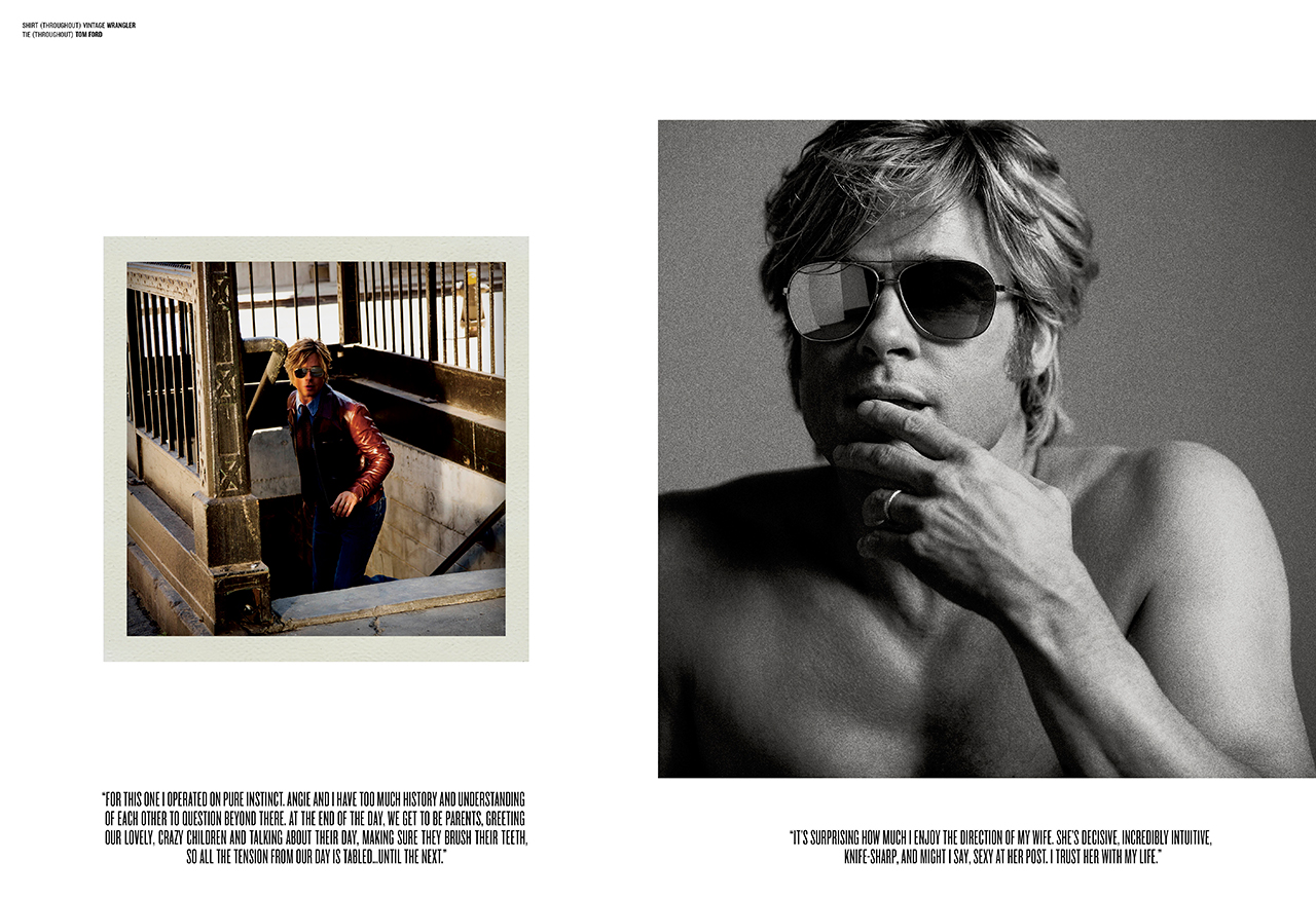 Brad Pitt 2015 V Magazine Photo Shoot