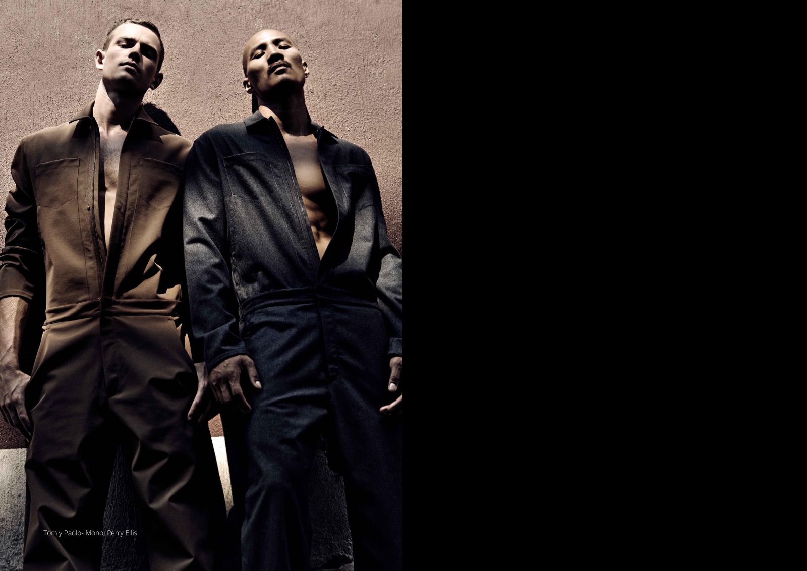 Tom Barker, Paolo Roldan + Sebastian Sauve Model Perry Ellis for Risbel ...