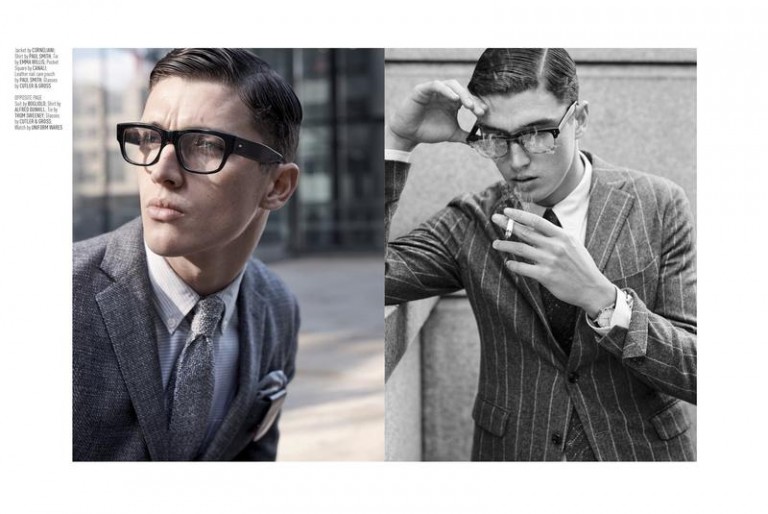 August Man: Matthew Holt Goes Geek Chic for Suiting Story – The Fashionisto
