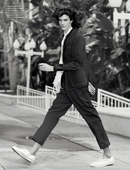 Justin Gossman Struts for Numéro Homme Spread – The Fashionisto