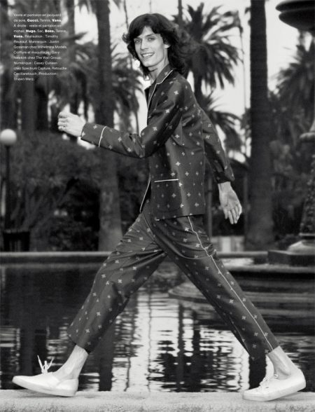 Justin Gossman Struts for Numéro Homme Spread – The Fashionisto
