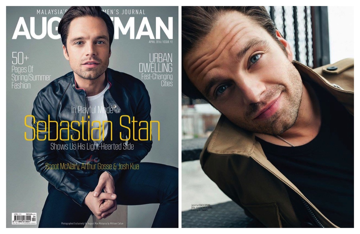 Sebastian Stan Covers August Man, Dishes on Interests Outside Acting ...