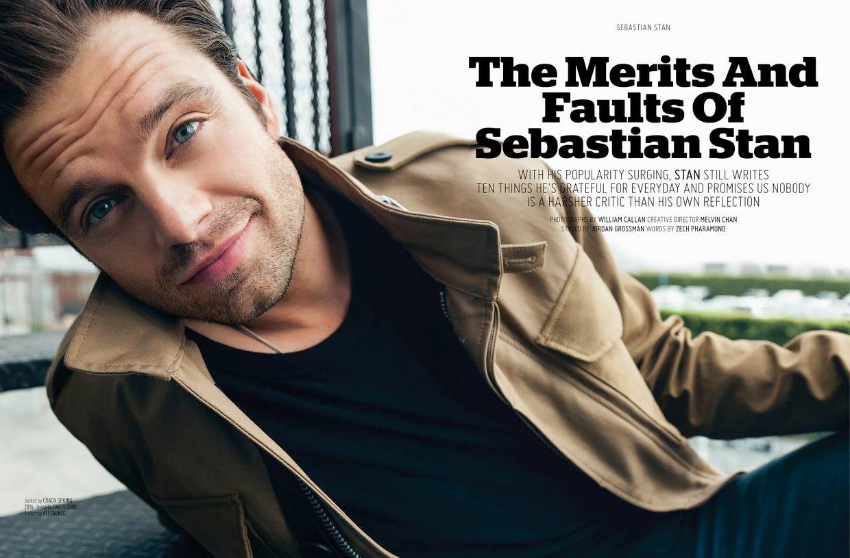 Sebastian Stan Covers August Man, Dishes on Interests Outside Acting ...
