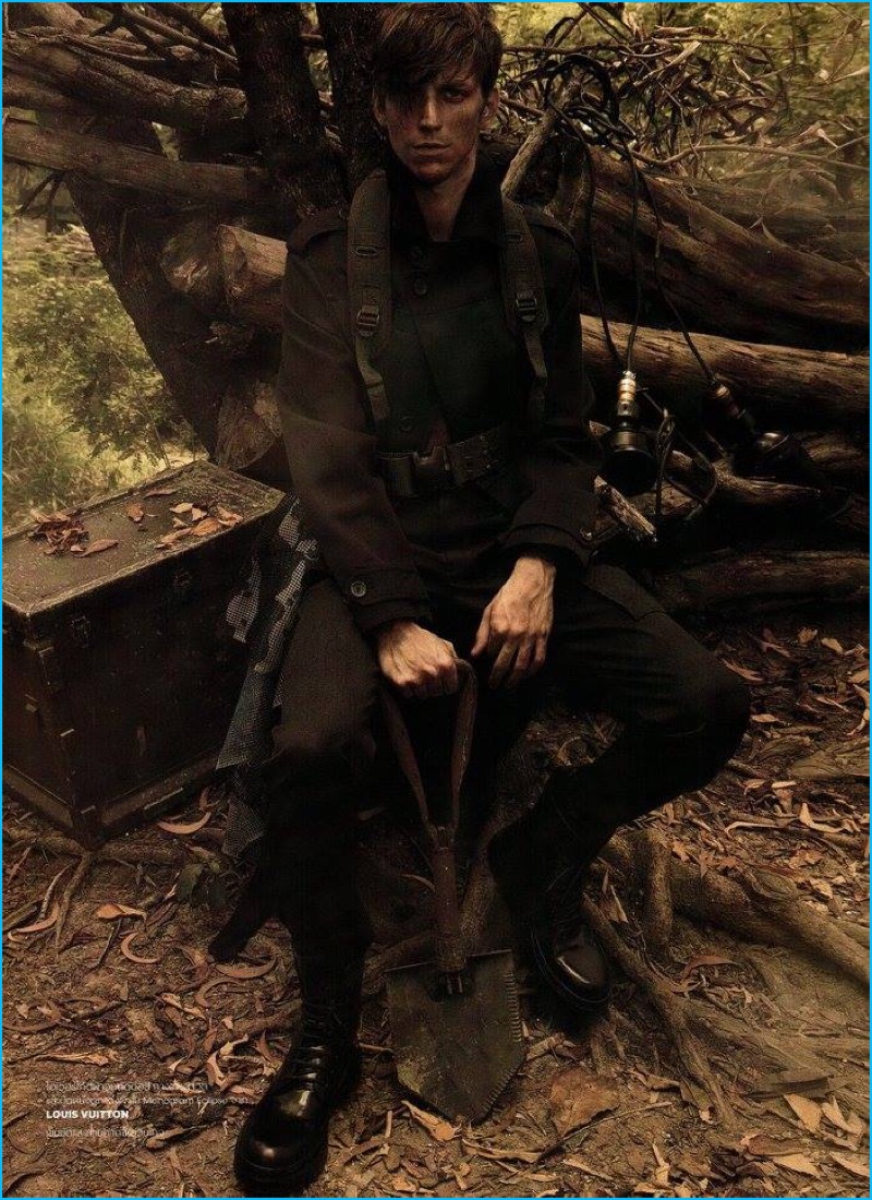 Army of One: Nicholas Costa Models Military Styles for GQ Thailand ...