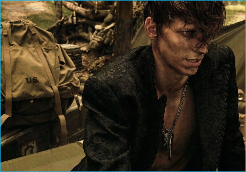 Army of One: Nicholas Costa Models Military Styles for GQ Thailand ...