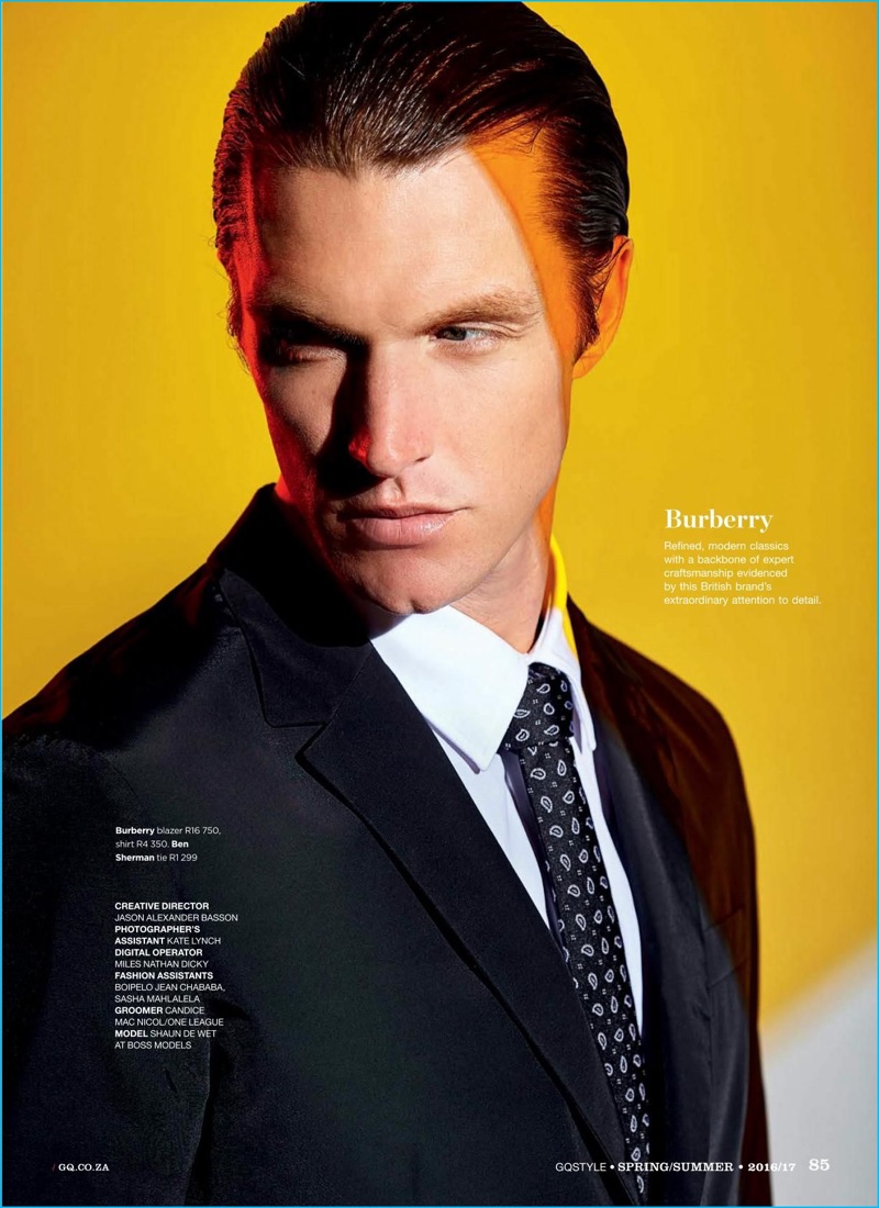 Shaun DeWet is Dashing in Sharp Suits for GQ Style South Africa – The ...